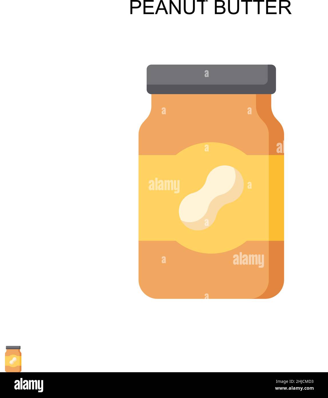 Peanut butter Simple vector icon. Illustration symbol design template ...