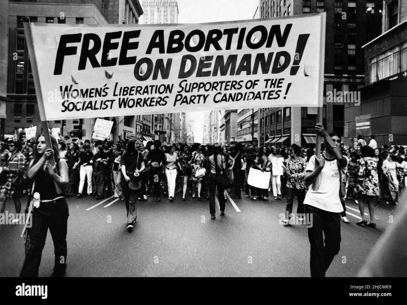 Women's Liberation demonstration in New York City, in 1976 Stock Photo ...