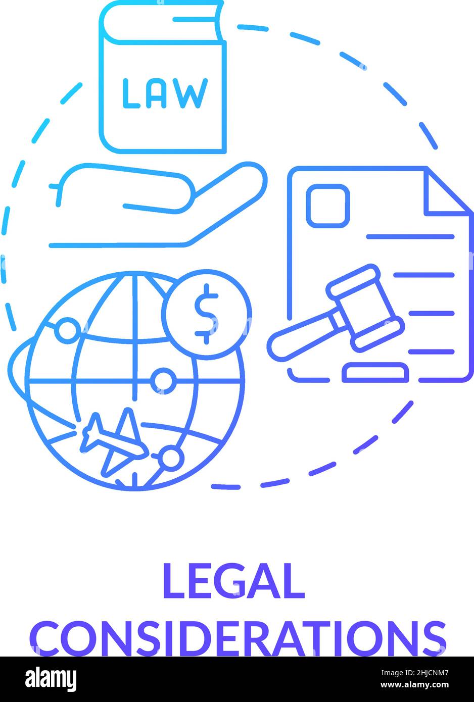 Legal considerations blue gradient concept icon Stock Vector Image ... Legal considerations blue gradient concept icon Stock Vector Image ...