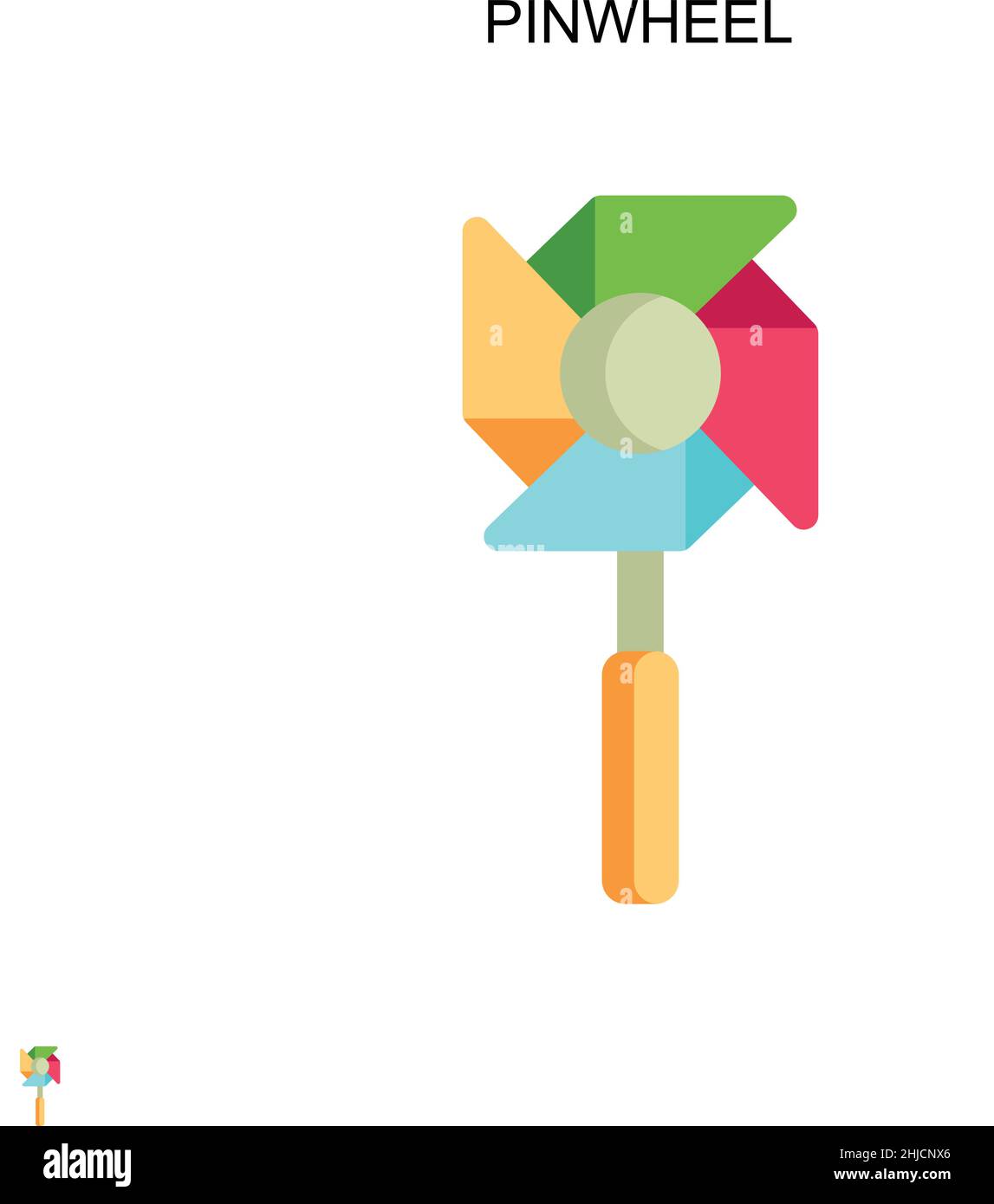 Pinwheel Simple vector icon. Illustration symbol design template for ...