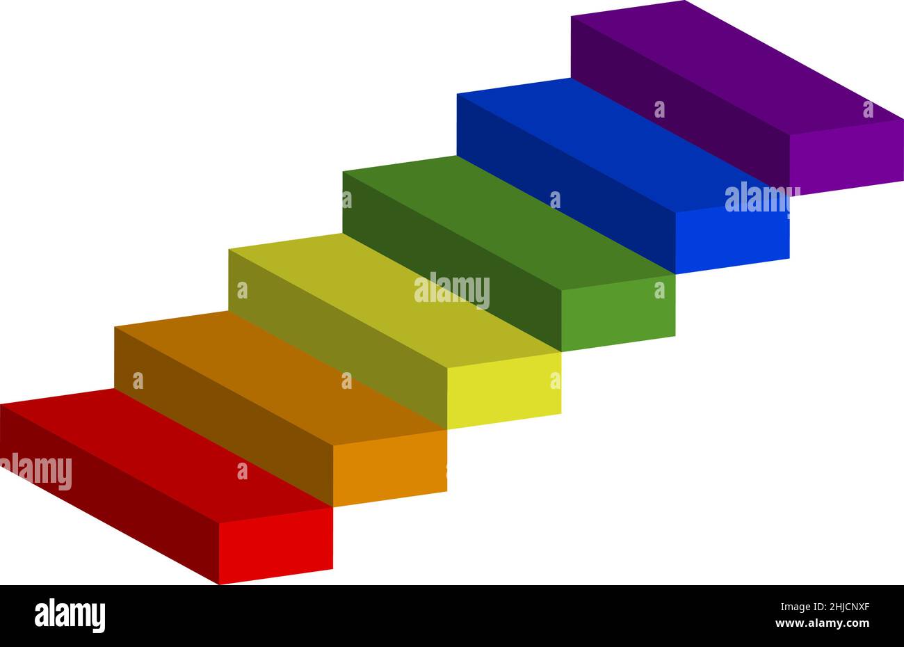 Simple 3d stair with steps. Staircase vector illustration Stock Vector ...