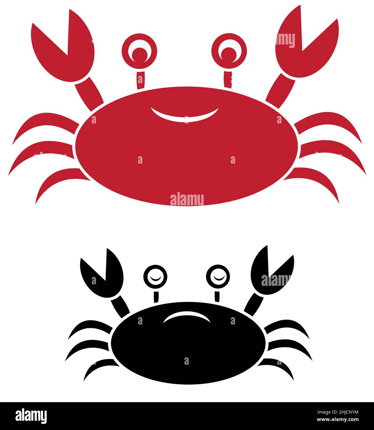 Vector of a crab on white background. Easy editable layered vector ...