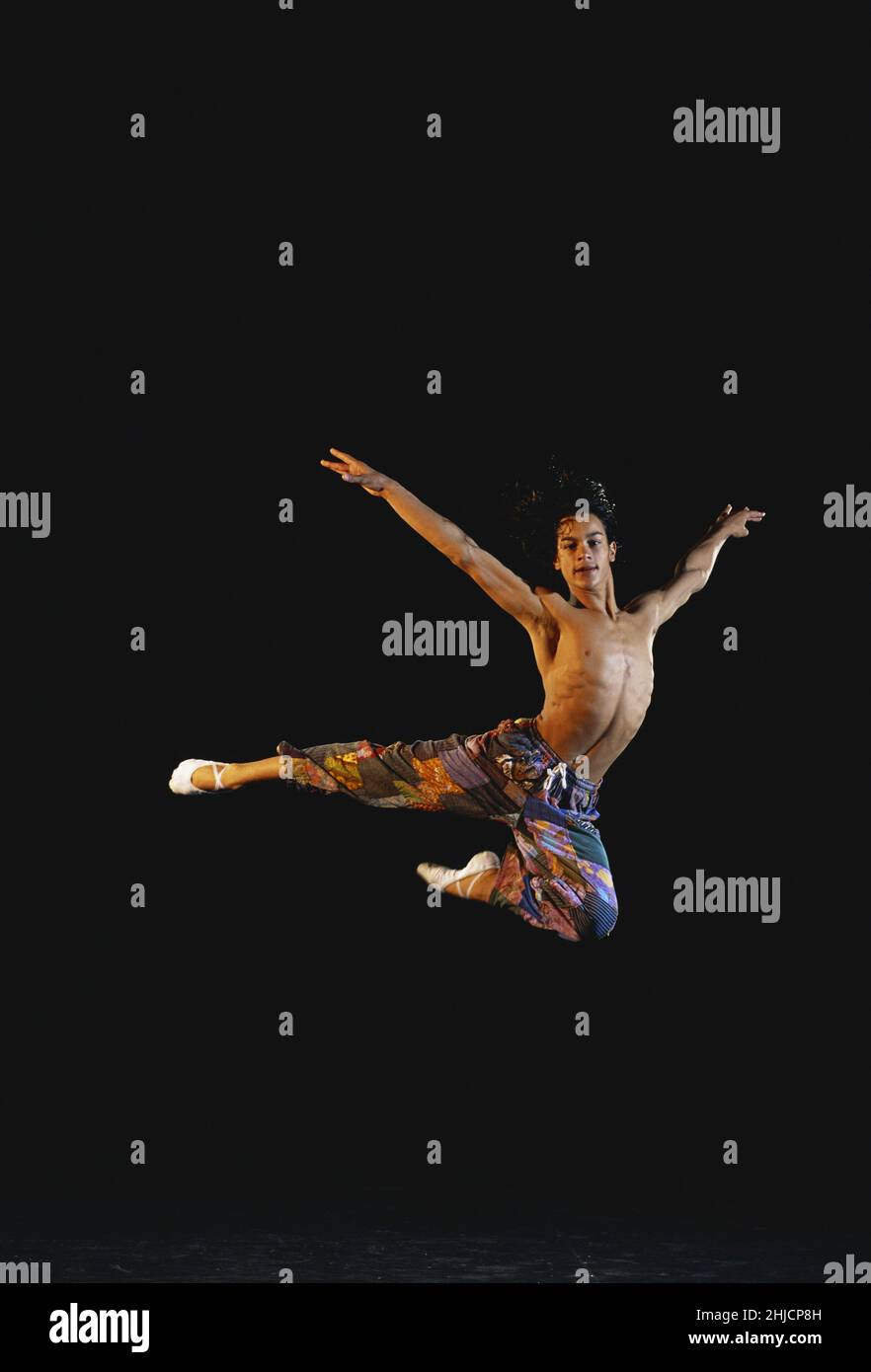 African american male dancer leaping hi-res stock photography and ...