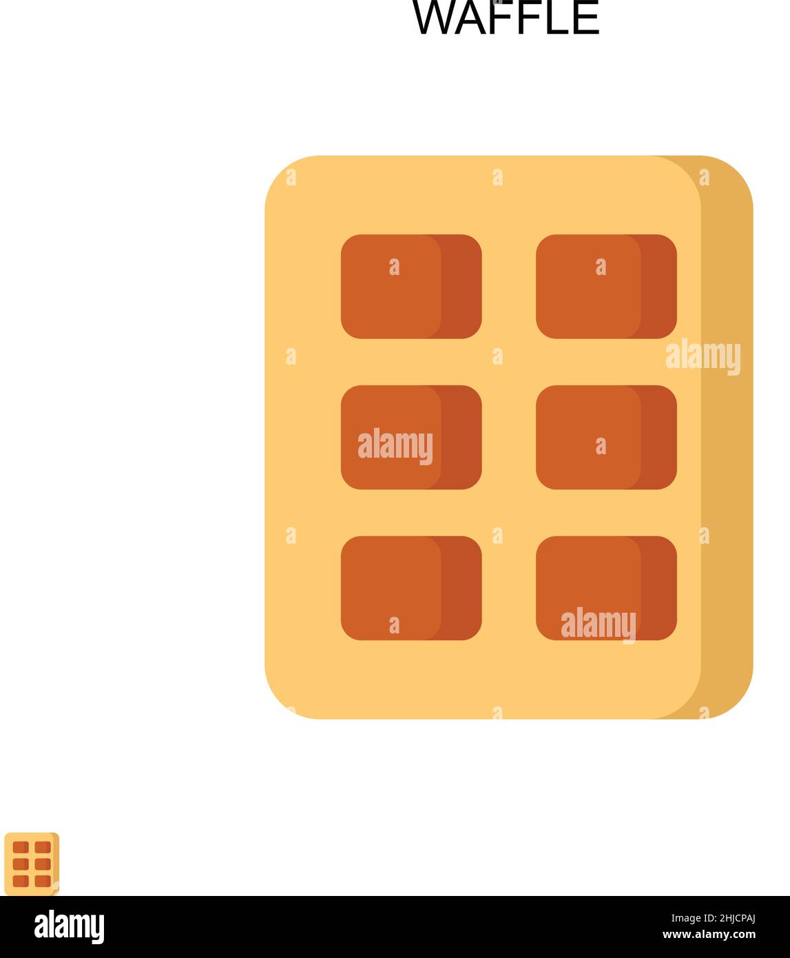 Waffle Simple vector icon. Illustration symbol design template for web ...