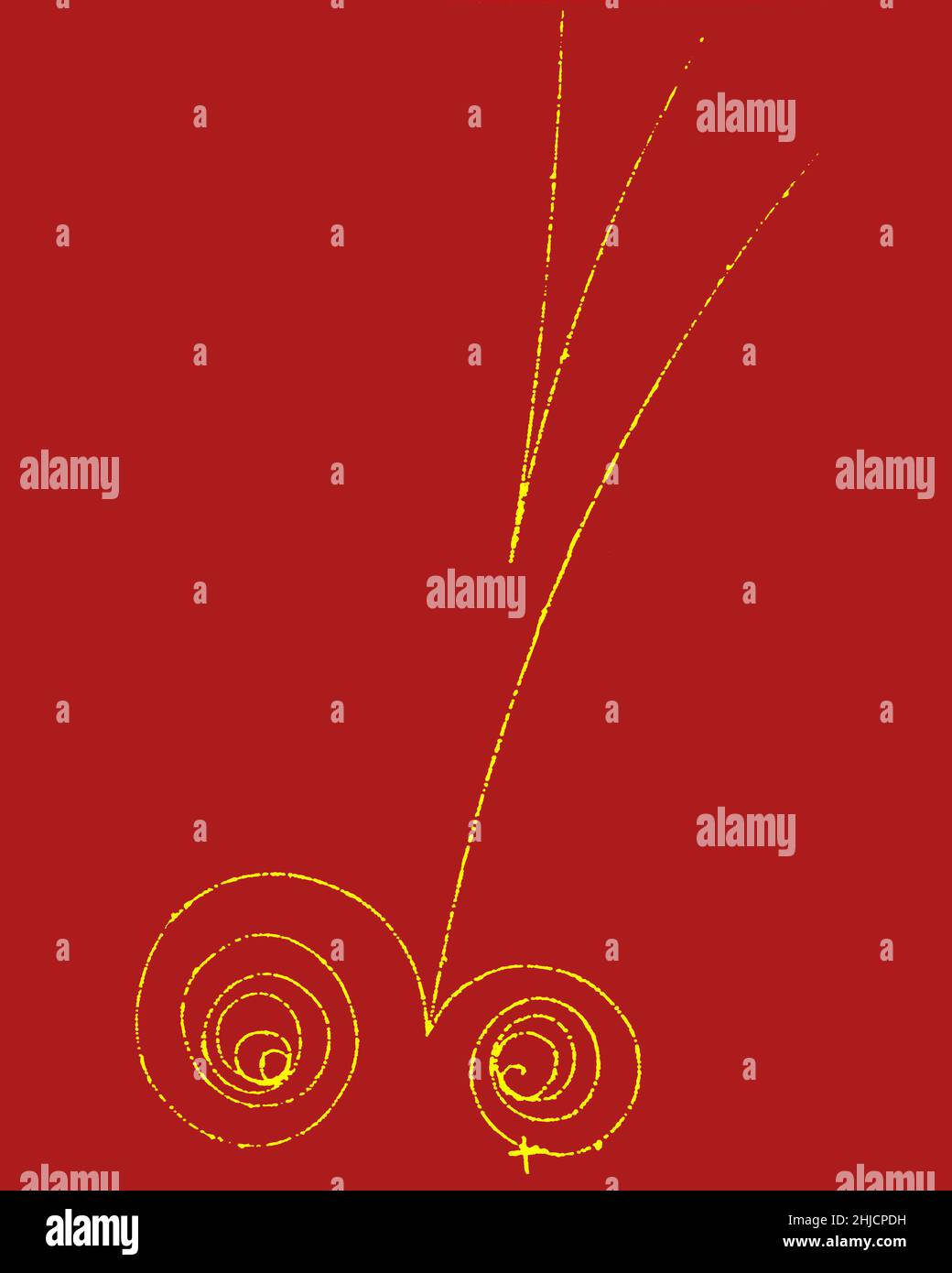 Bubble chamber event. Invisible gamma ray photons produce pairs of ...