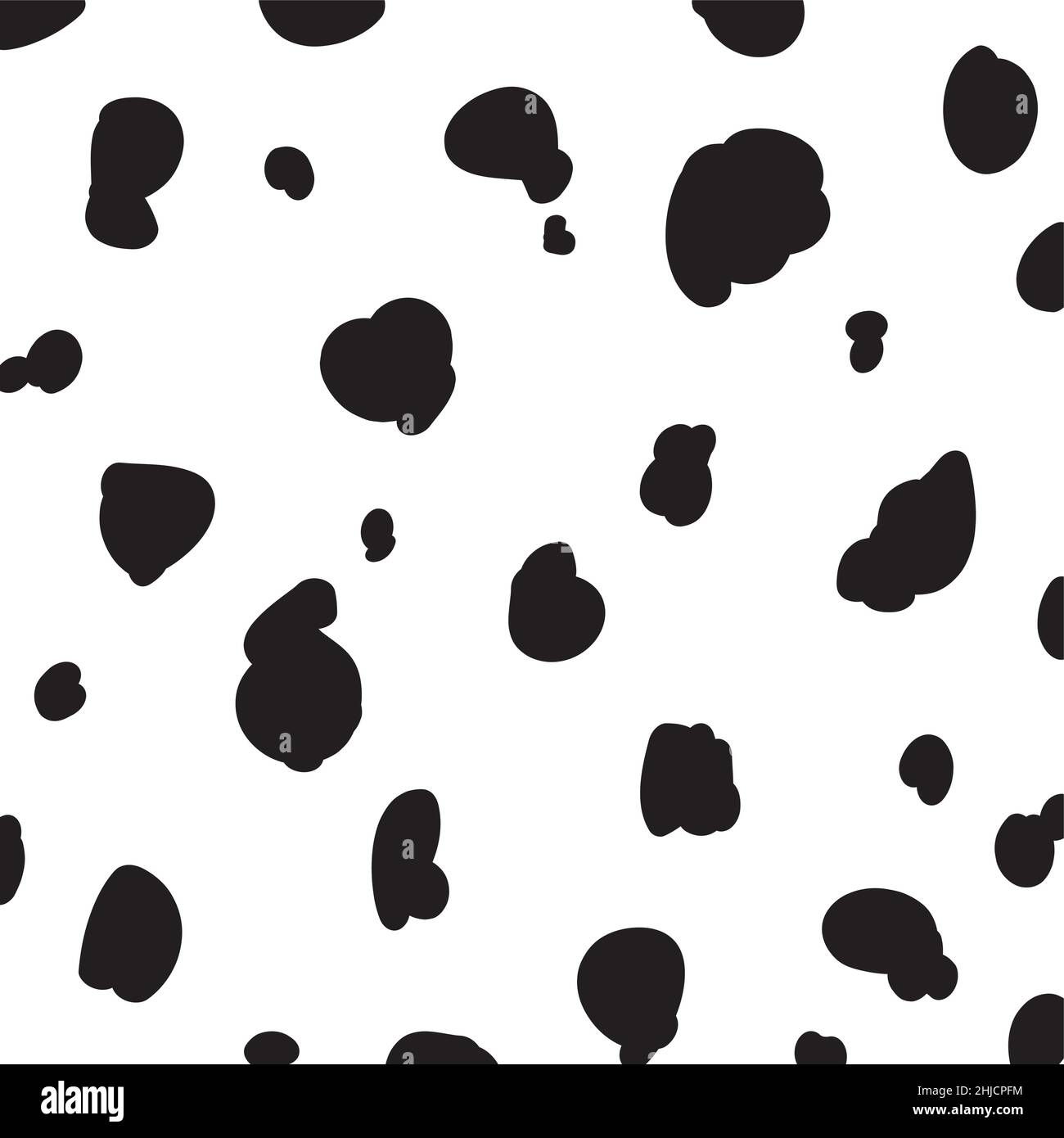 Vector black and white spotted fur of the dalmatian. Easy editable ...