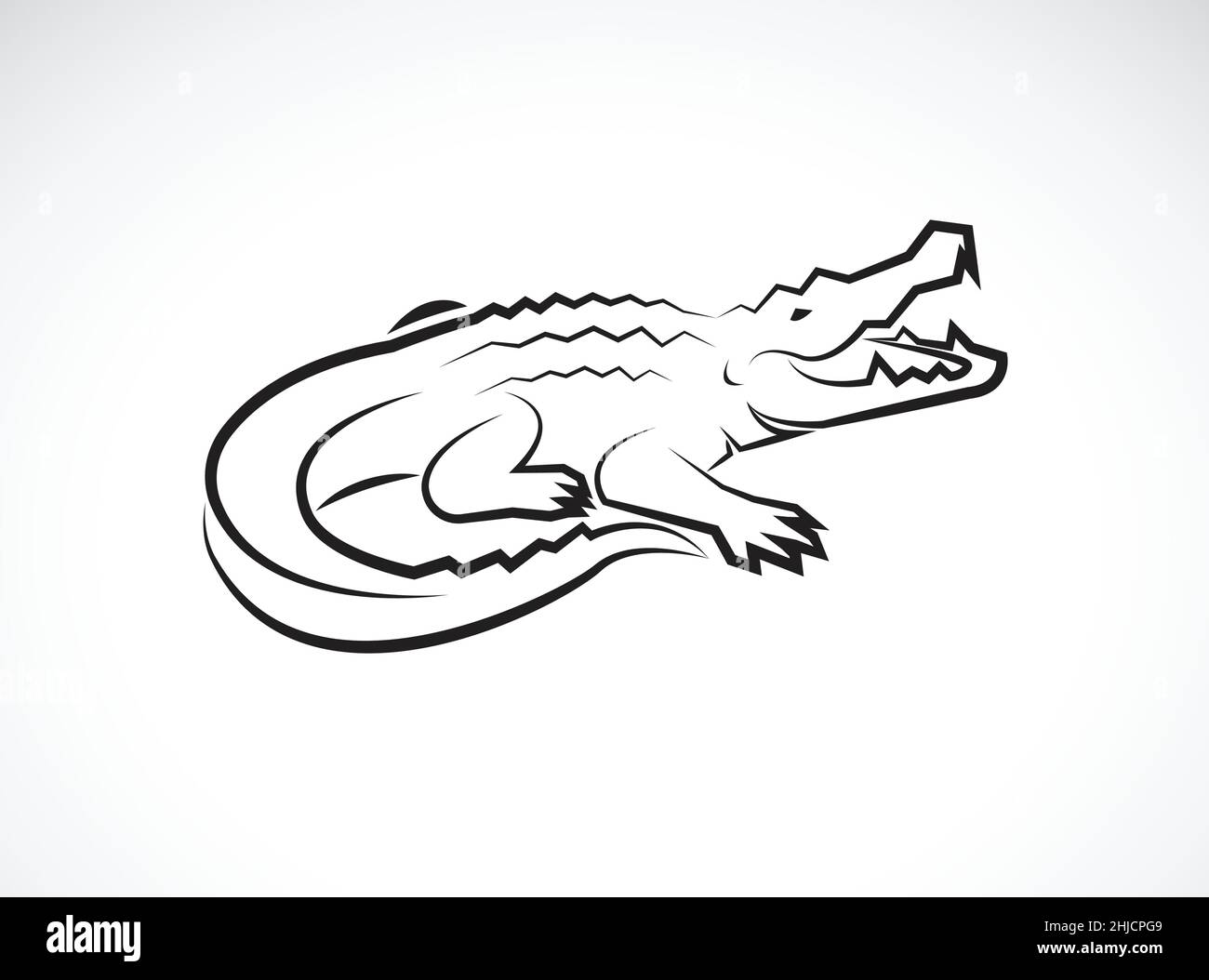 Vector of crocodile design on white background. Wild Animals. Reptile ...