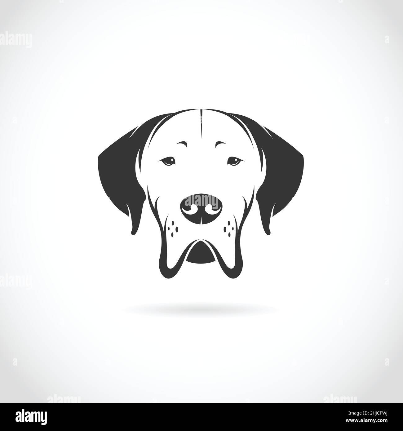 Vector of dog head on white background. Easy editable layered vector ...