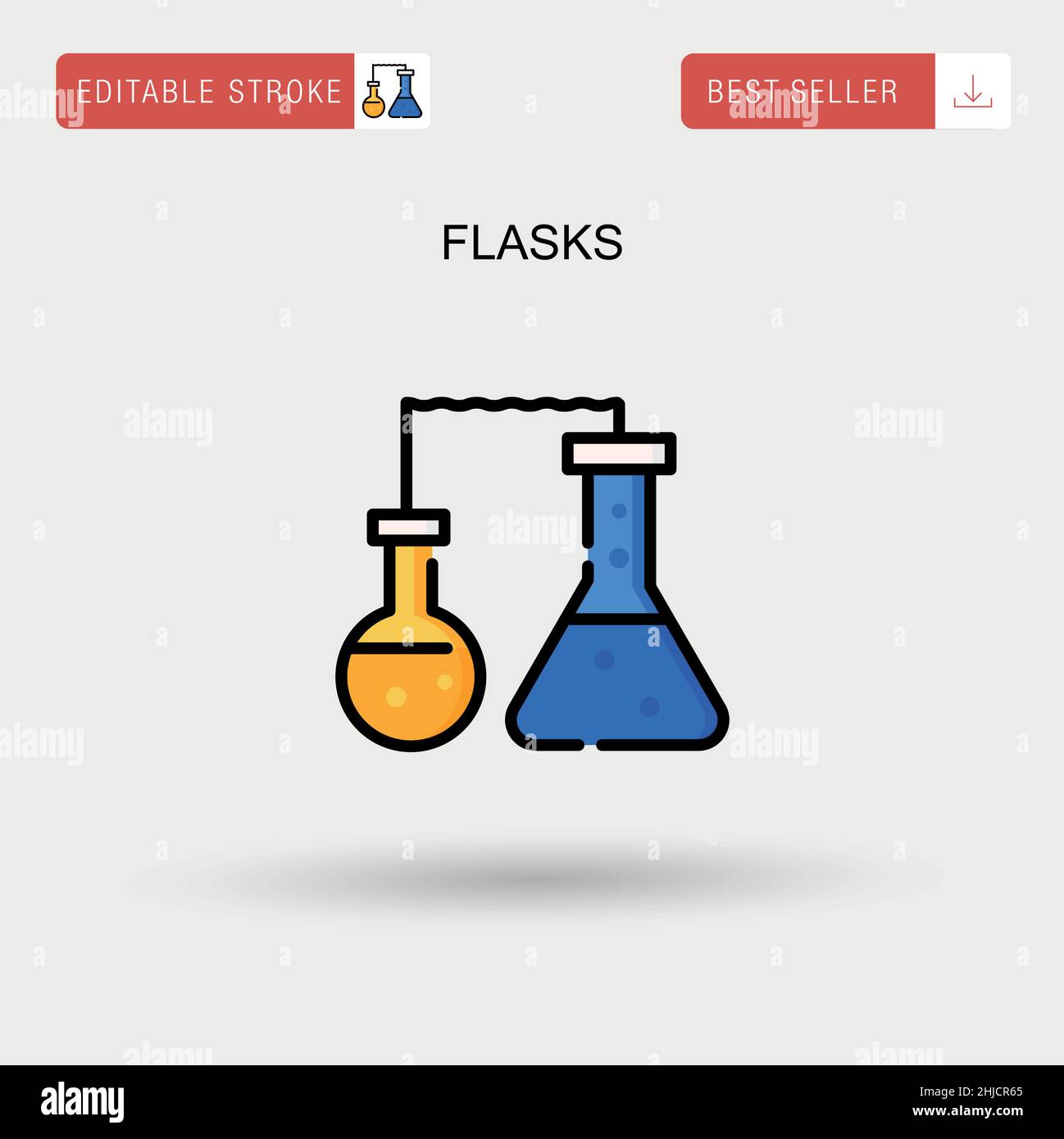 Flasks Simple vector icon Stock Vector Image & Art - Alamy
