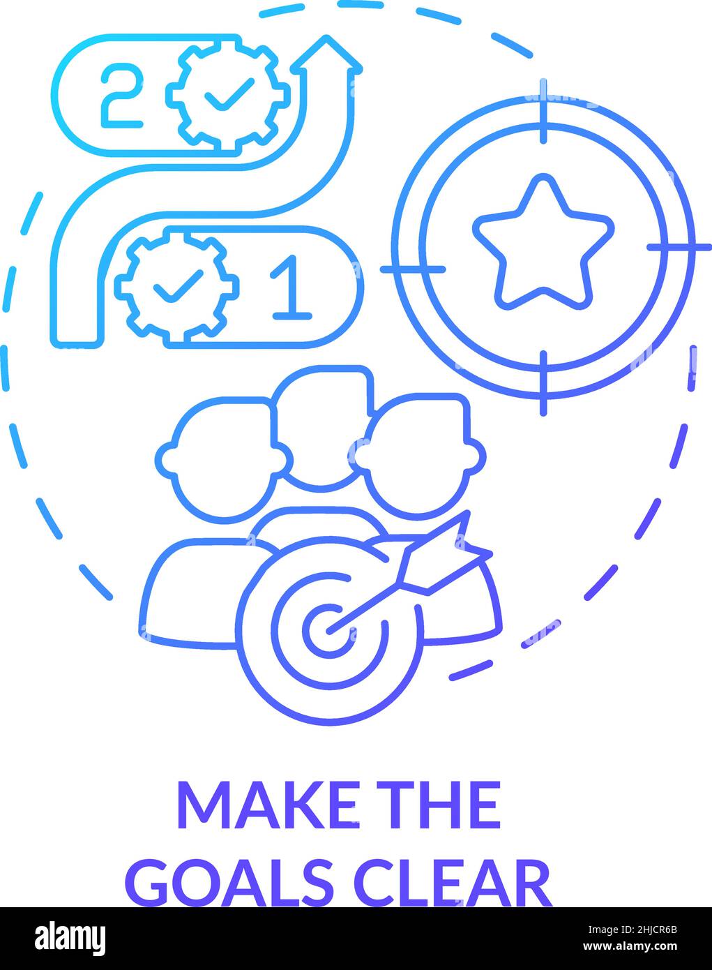 Make goals clear blue gradient concept icon Stock Vector Image & Art ...