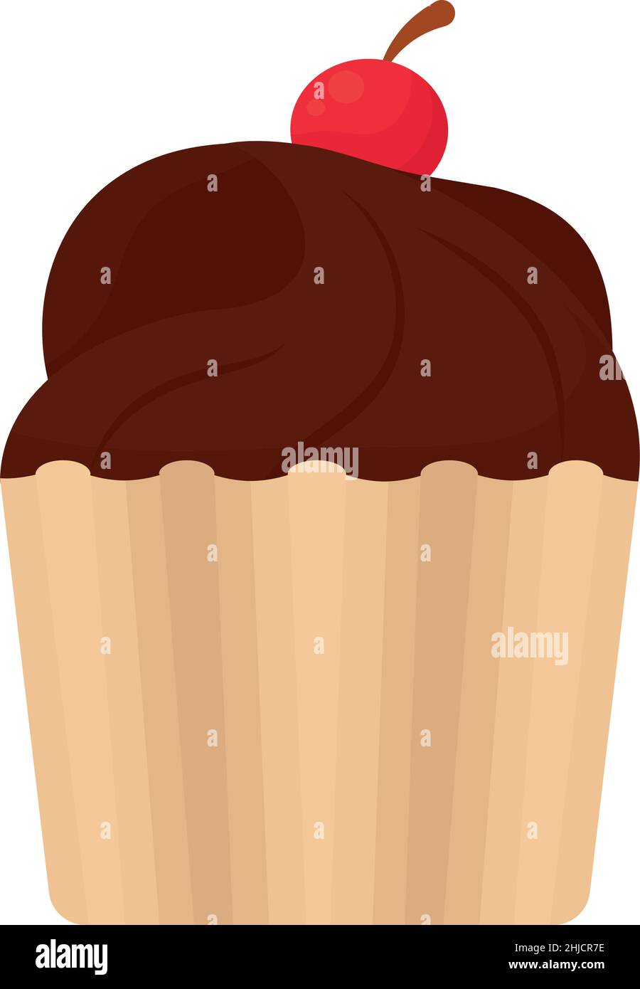 chocolate cupcake icon on white background Stock Vector Image & Art - Alamy