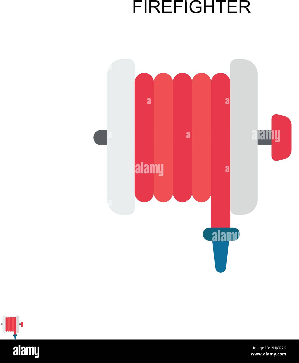 Firefighter Simple vector icon. Illustration symbol design template for ...