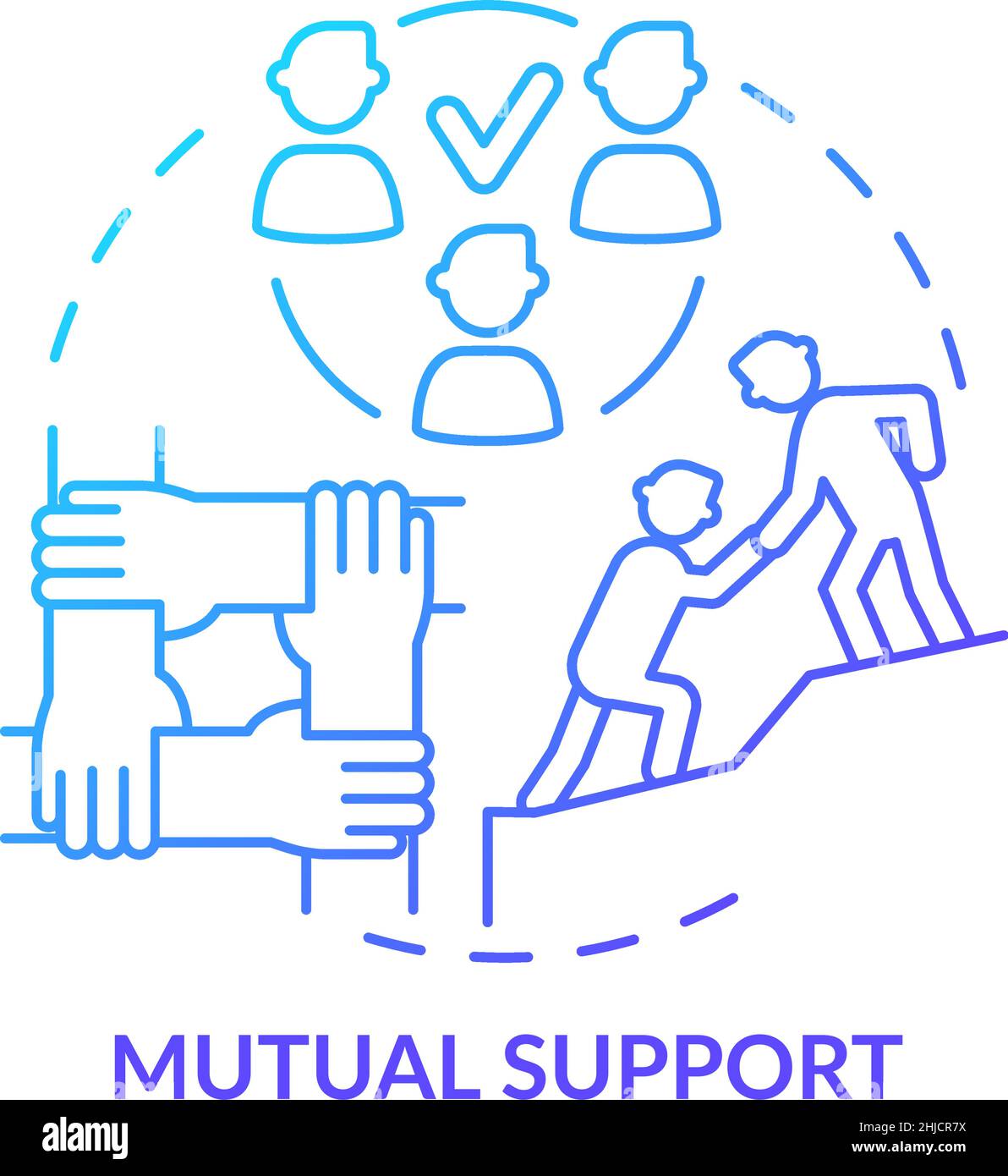 Friendship collaboration mutual support Stock Vector Images - Alamy