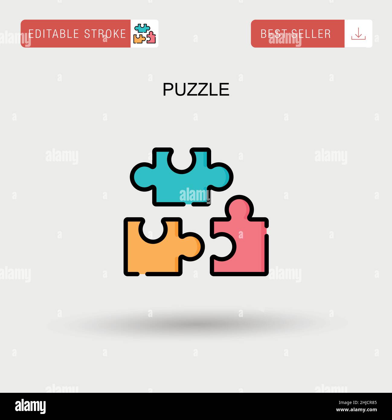 Puzzle Simple vector icon Stock Vector Image & Art - Alamy