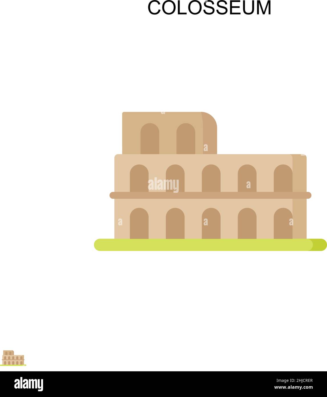 Colosseum Simple vector icon. Illustration symbol design template for ...