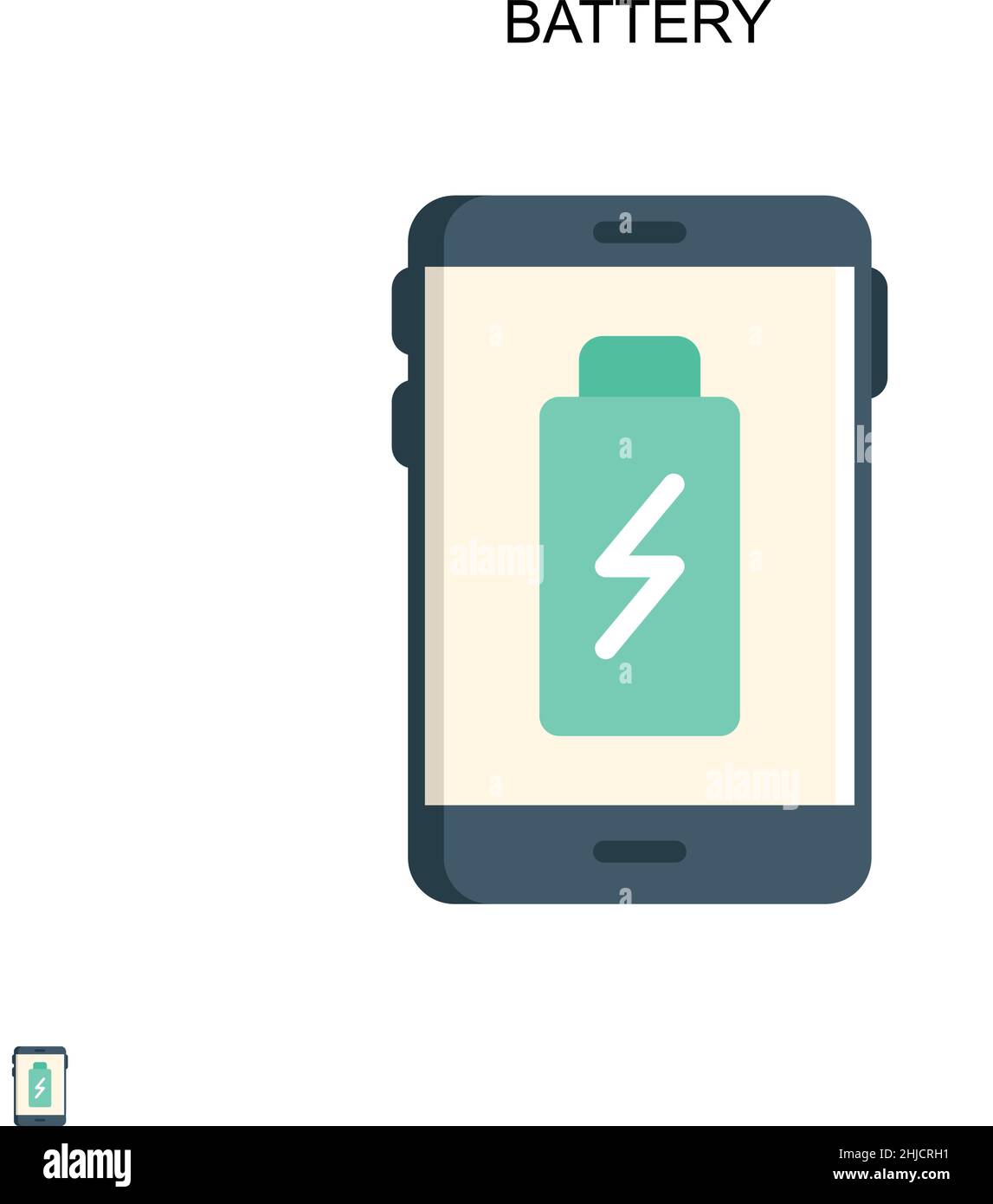 Battery Simple vector icon. Illustration symbol design template for web ...