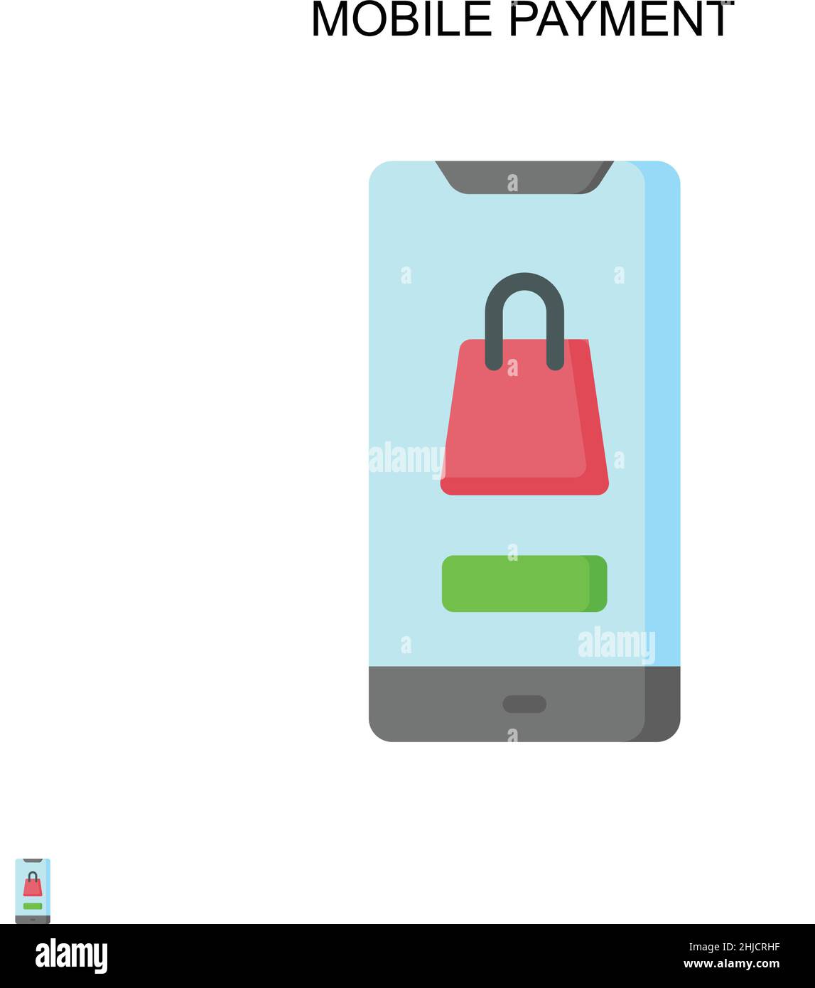 Mobile payment Simple vector icon. Illustration symbol design template ...