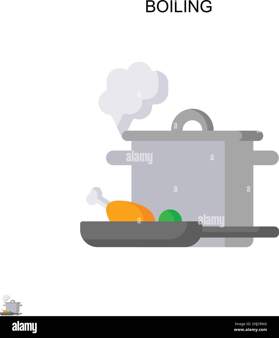 Boiling Simple vector icon. Illustration symbol design template for web ...