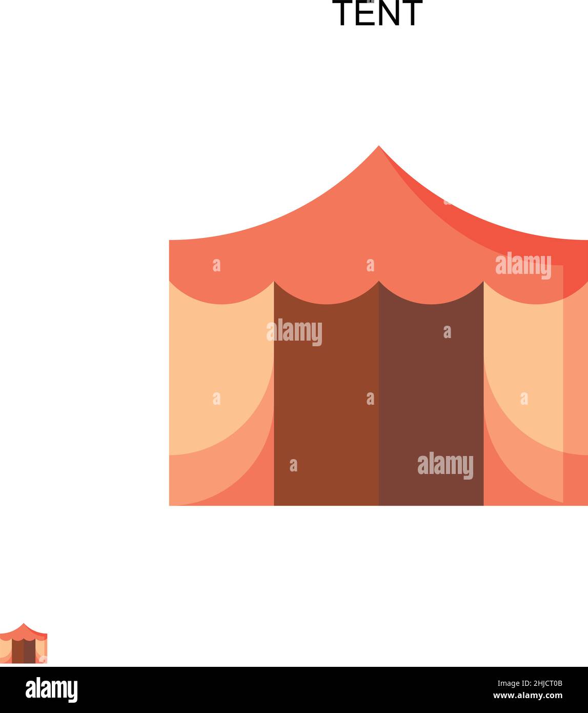 Tent Simple vector icon. Illustration symbol design template for web ...