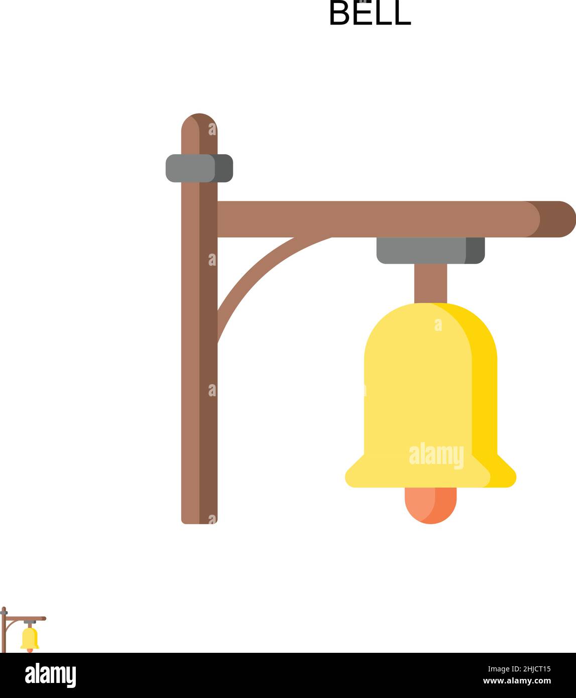 Bell Simple vector icon. Illustration symbol design template for web ...