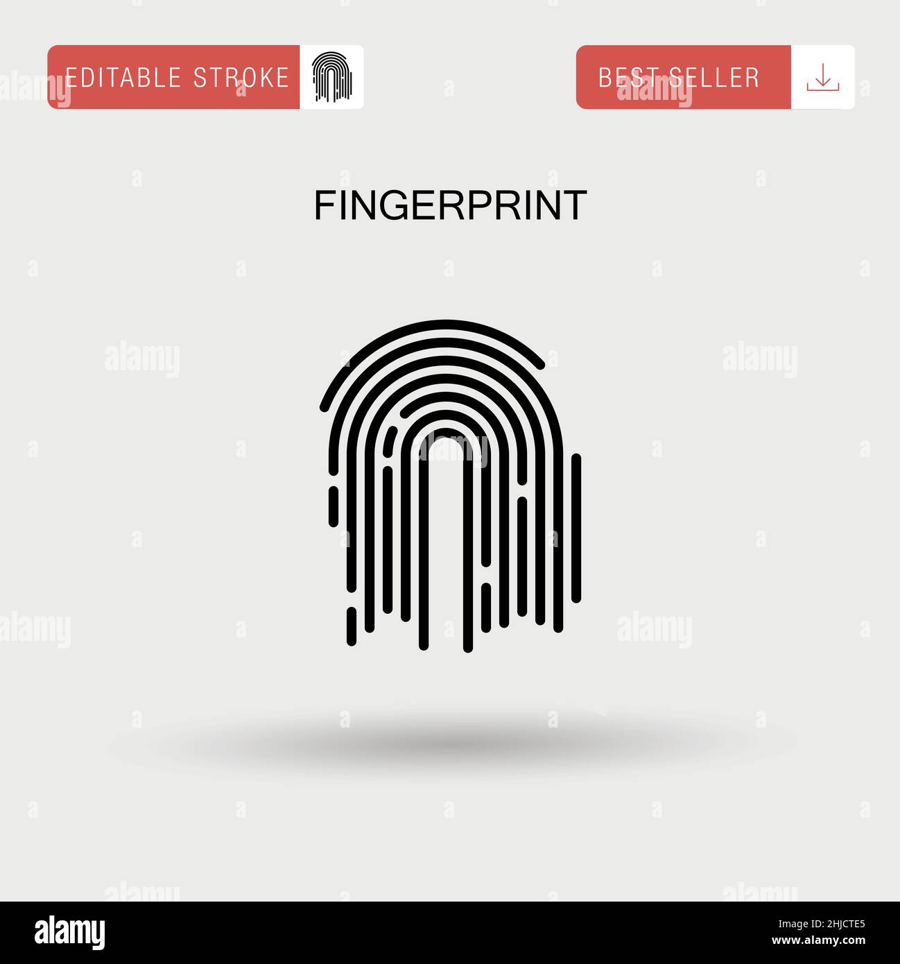Fingerprint Simple vector icon Stock Vector Image & Art - Alamy