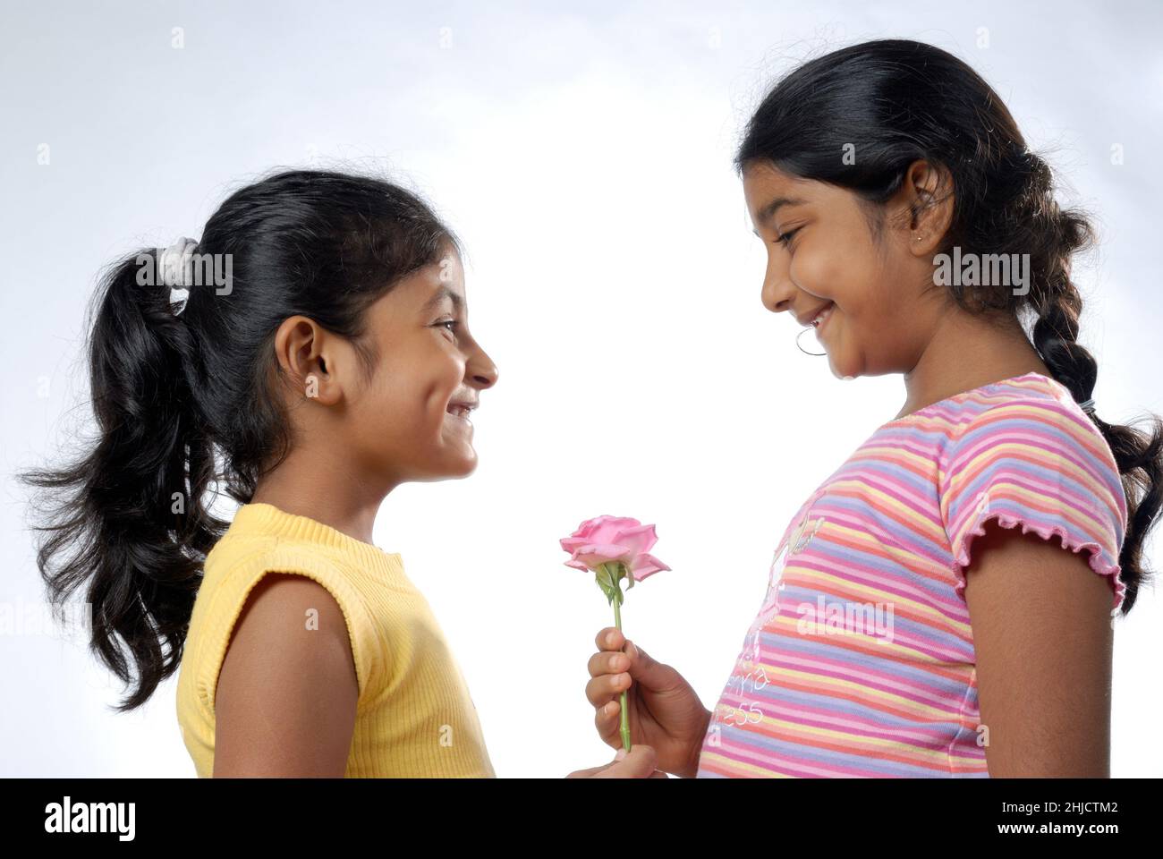 Mumbai India Asia June. 05 2008 Indian charming pretty girl presenting ...