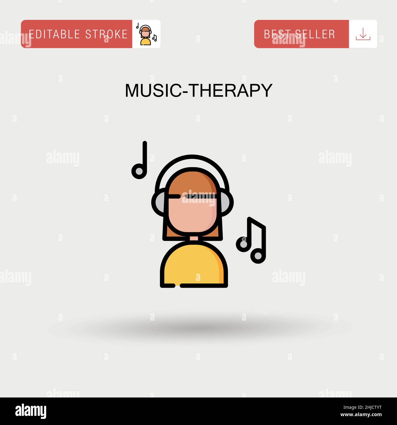 Music-therapy Simple vector icon Stock Vector Image & Art - Alamy