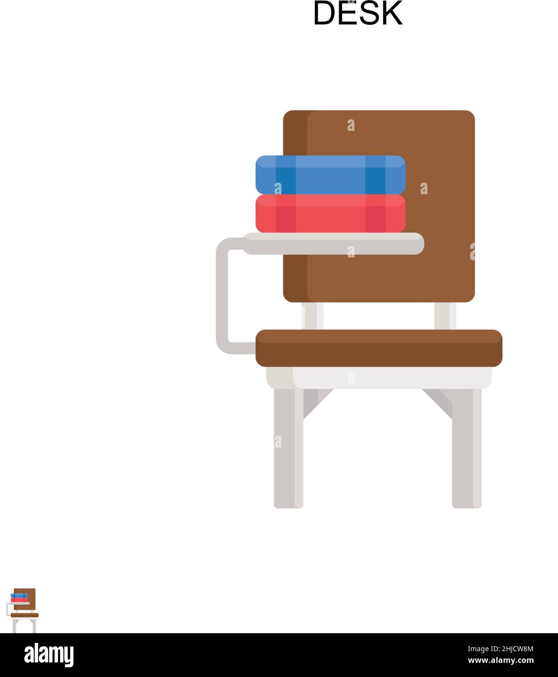 Office table top view icon vector Cut Out Stock Images & Pictures - Alamy