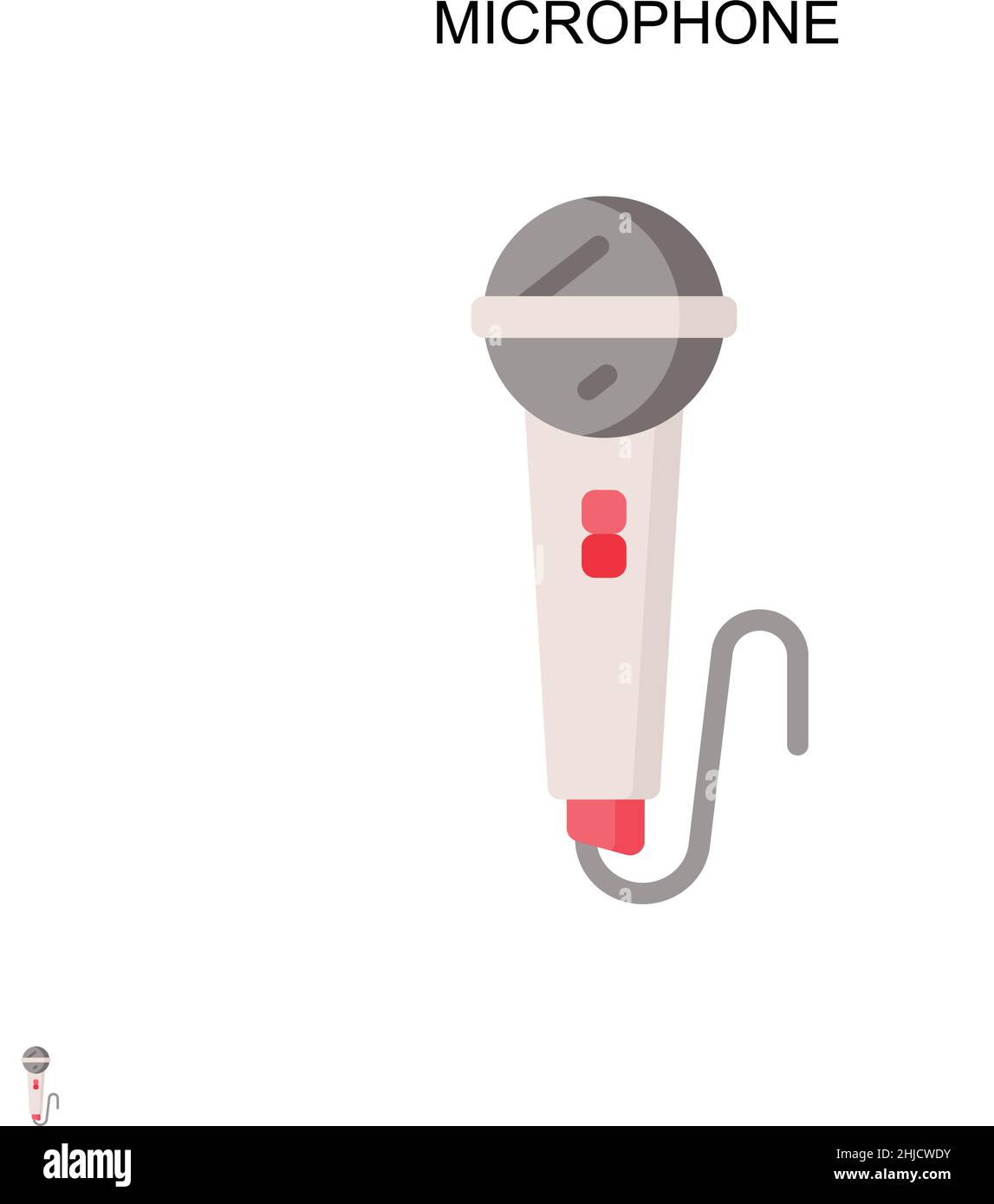 Microphone Simple vector icon. Illustration symbol design template for ...