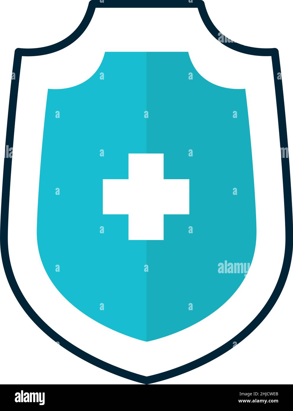 health shield icon on white background Stock Vector Image & Art - Alamy
