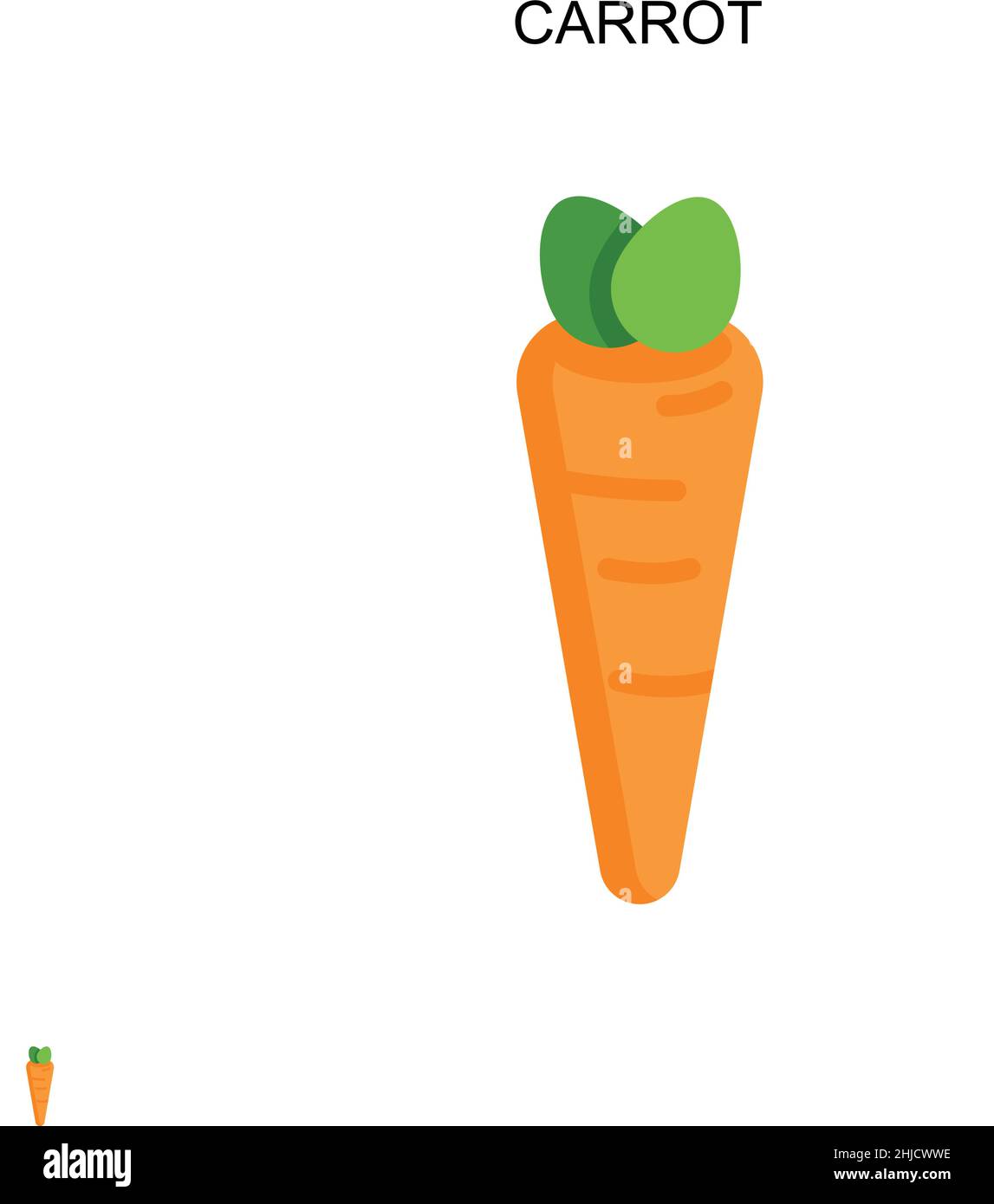 Carrot Simple vector icon. Illustration symbol design template for web ...