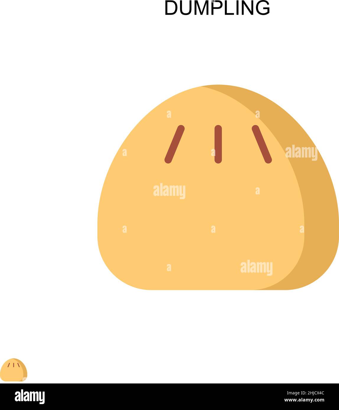 Dumpling Simple vector icon. Illustration symbol design template for ...