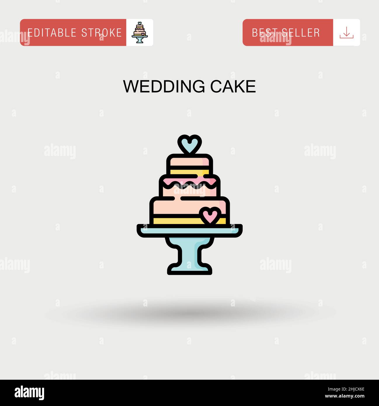 Traditional white wedding cake Stock Vector Images - Alamy