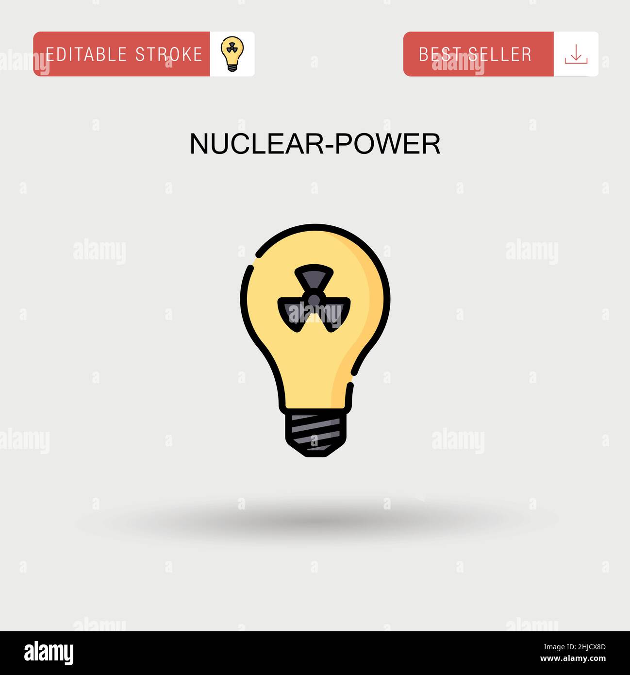 Nuclear-power Simple vector icon Stock Vector Image & Art - Alamy