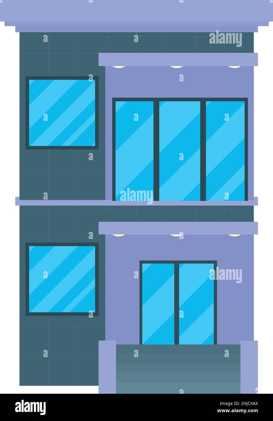 two story house on white background Stock Vector Image & Art - Alamy