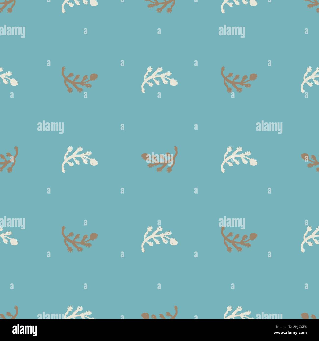 Gender neutral foliage seamless vector background. Simple whimsical ...