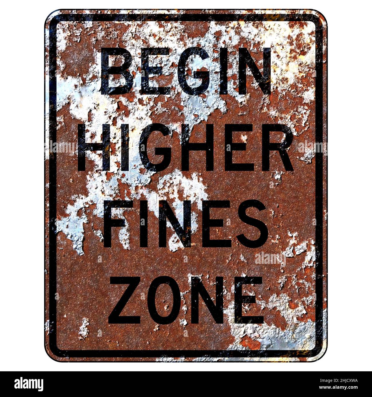 Fines road sign Cut Out Stock Images & Pictures - Alamy