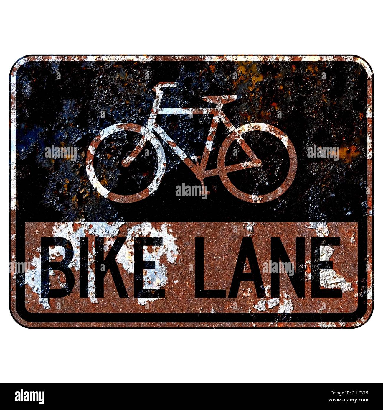 Bike lane signs Cut Out Stock Images & Pictures - Alamy