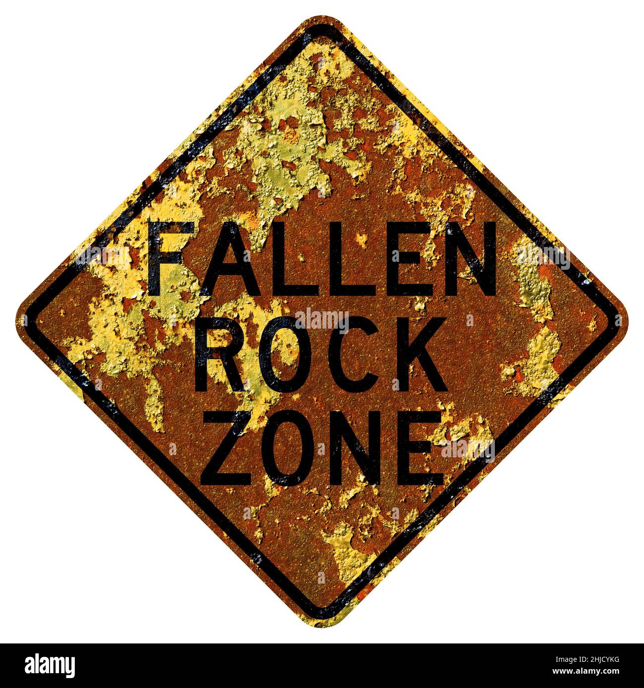 Falling Rock Zone Sign
