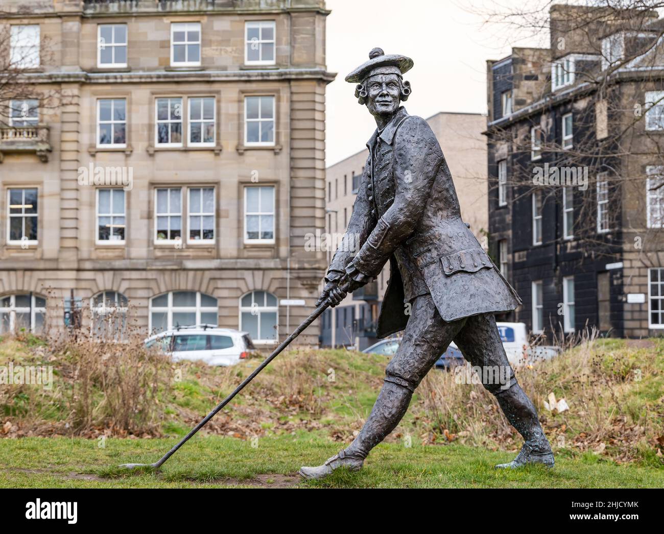 Statue of historic golfer John Rattray by, Scottish sculptor David ...