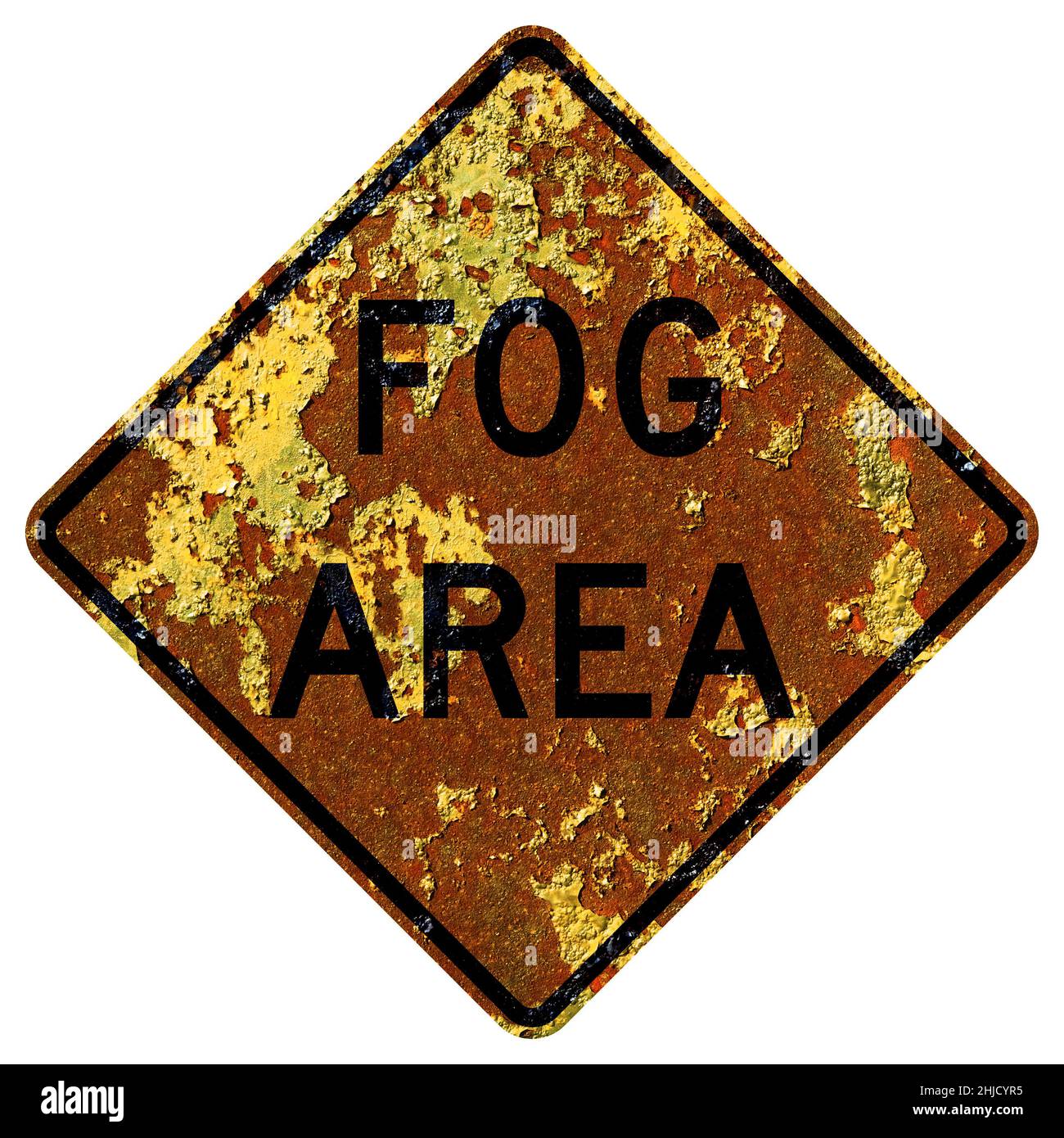 Road signs fog Cut Out Stock Images & Pictures - Alamy