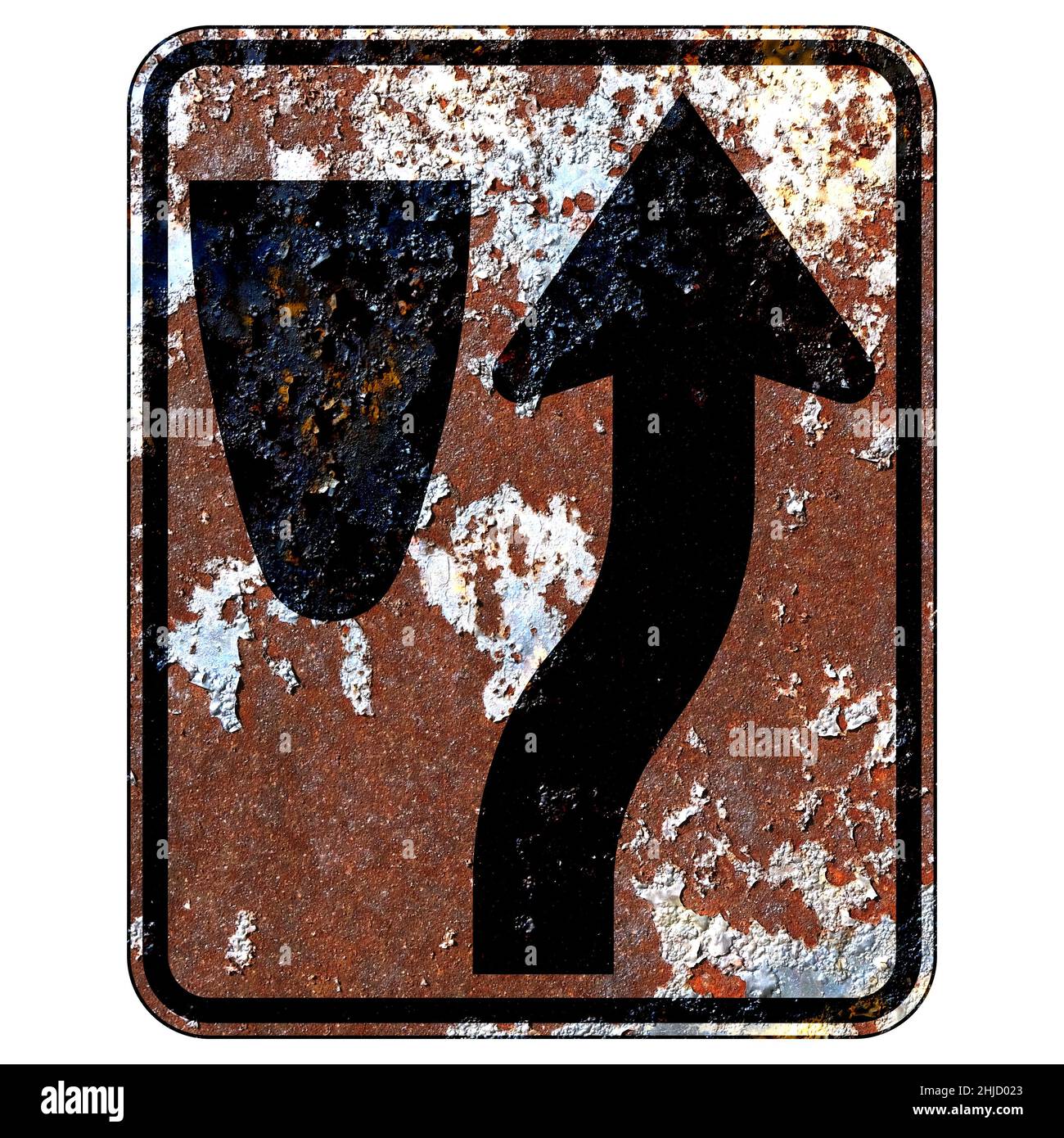 Road sign keep right symbol hi-res stock photography and images - Alamy
