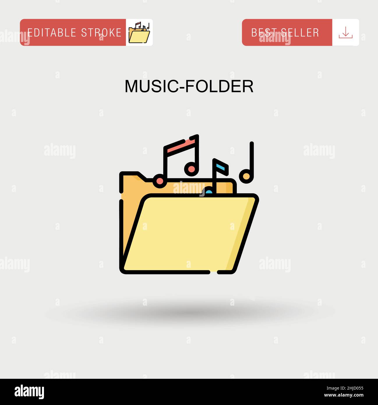 Flat design folder icon set hi-res stock photography and images - Alamy