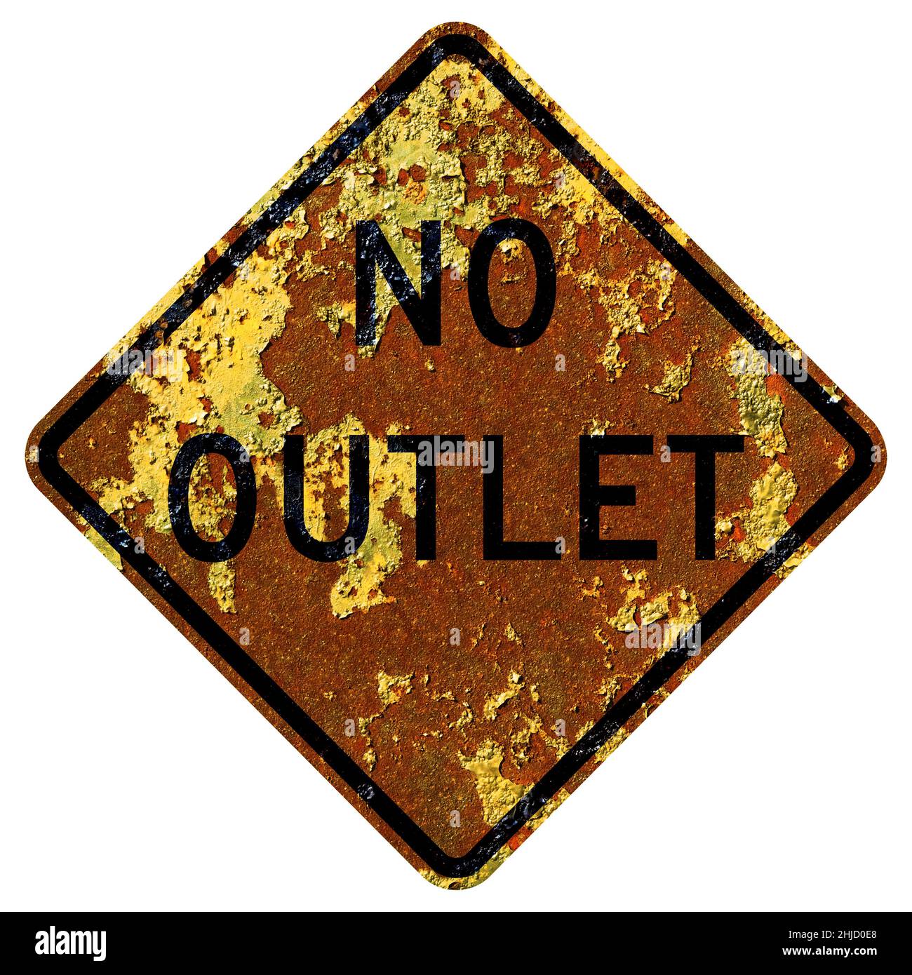 Old rusty American road sign - No Outlet Stock Photo - Alamy