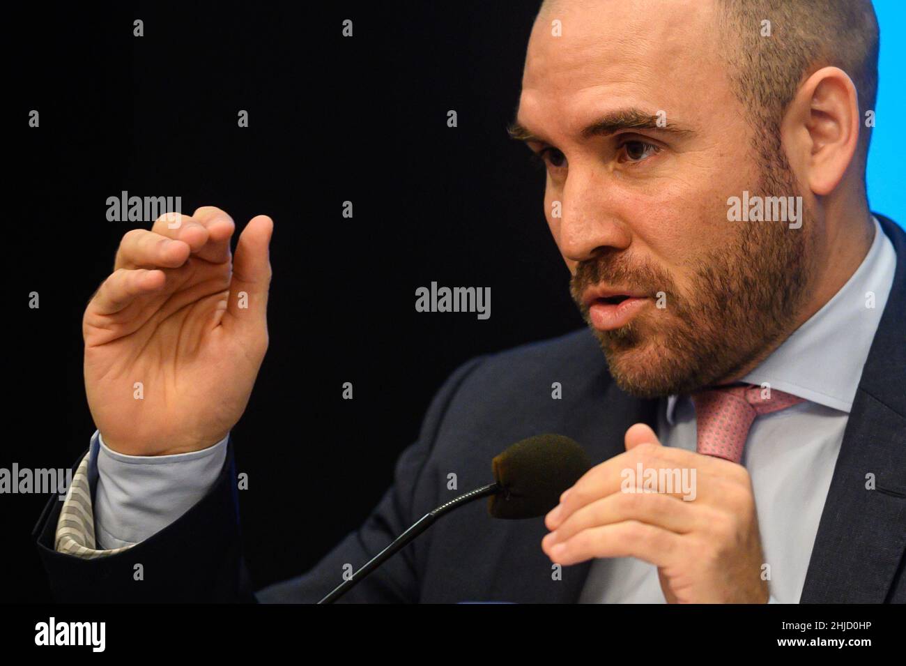 Buenos Aires, Argentina. 28th Jan, 2022. Argentine Economy Minister ...