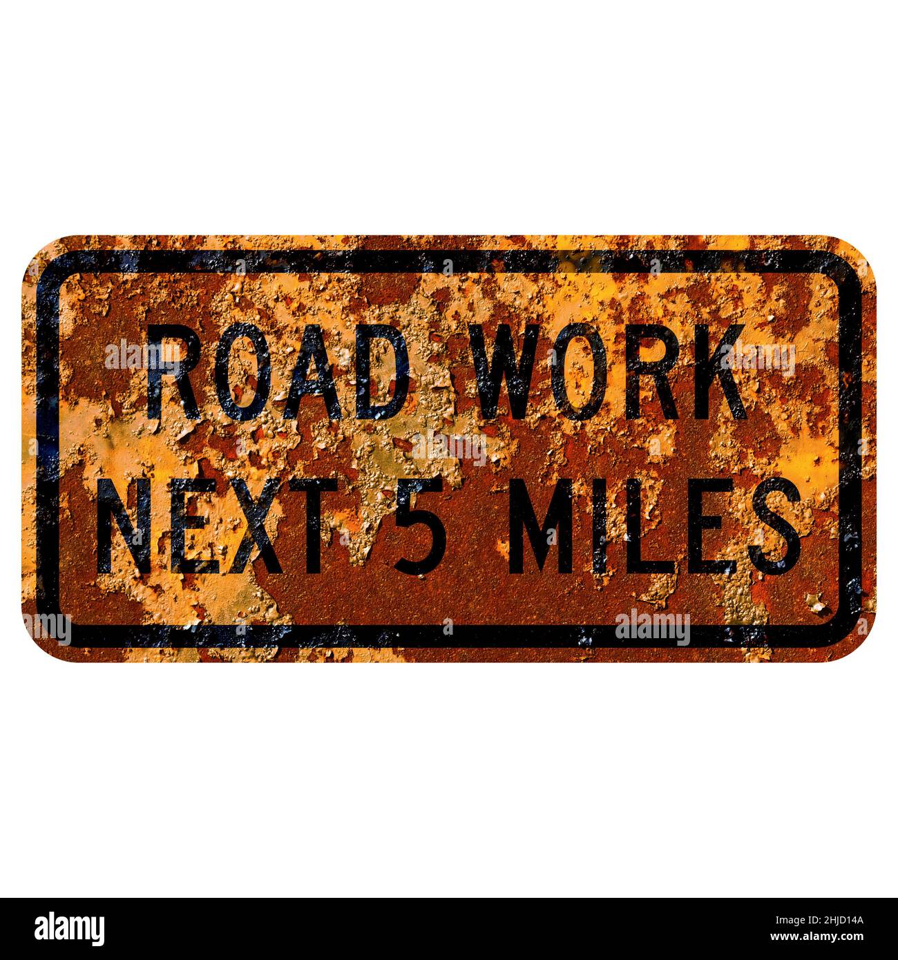 Road signs usa miles Cut Out Stock Images & Pictures - Alamy