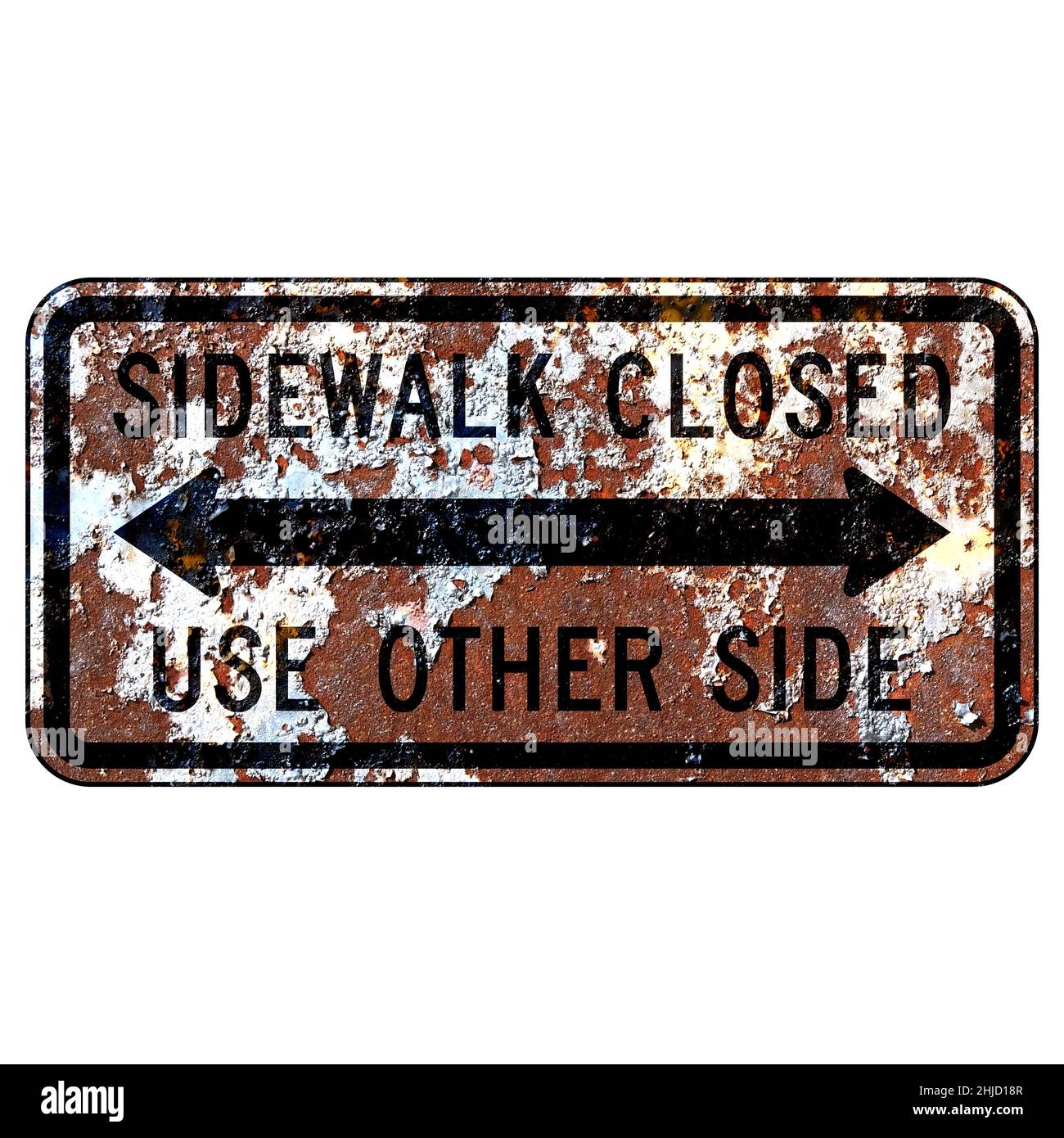 Sidewalk closed sign Cut Out Stock Images & Pictures - Alamy