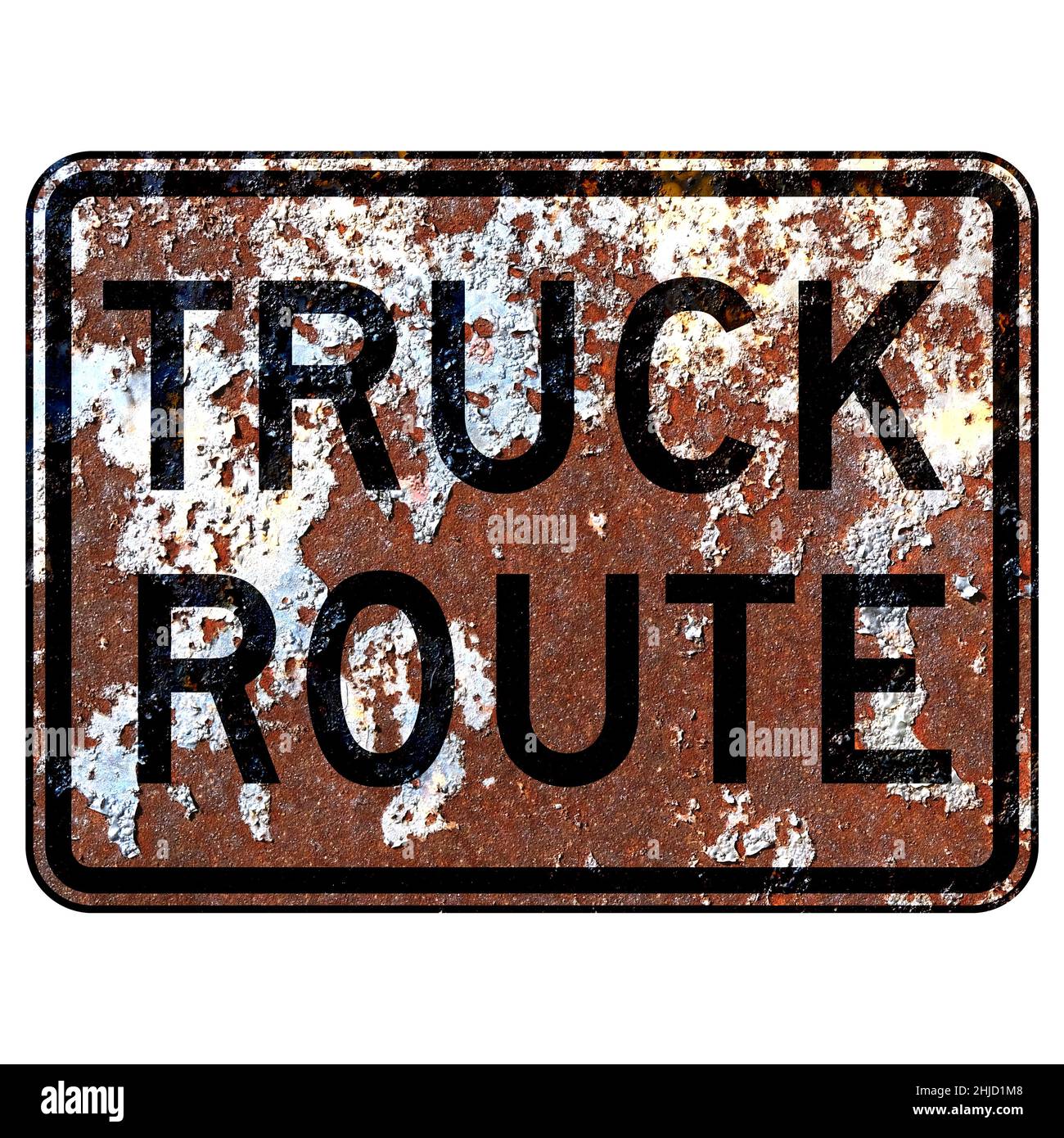 Truck route sign Cut Out Stock Images & Pictures - Alamy
