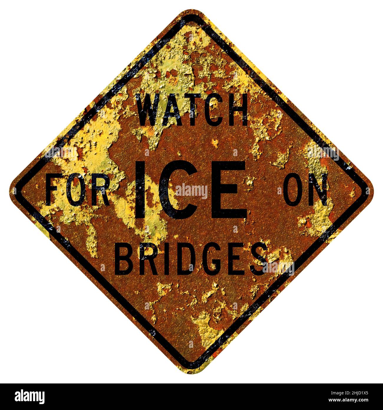 Watch For Ice On Bridge Sign