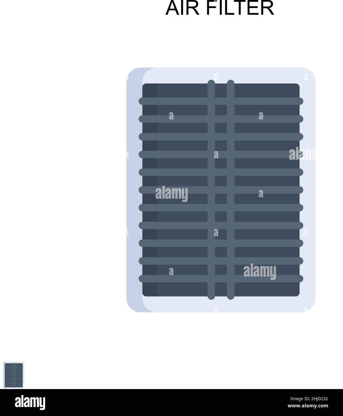 Air filter Simple vector icon. Illustration symbol design template for ...